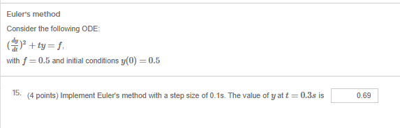Euler's methodConsider the following | Chegg.com