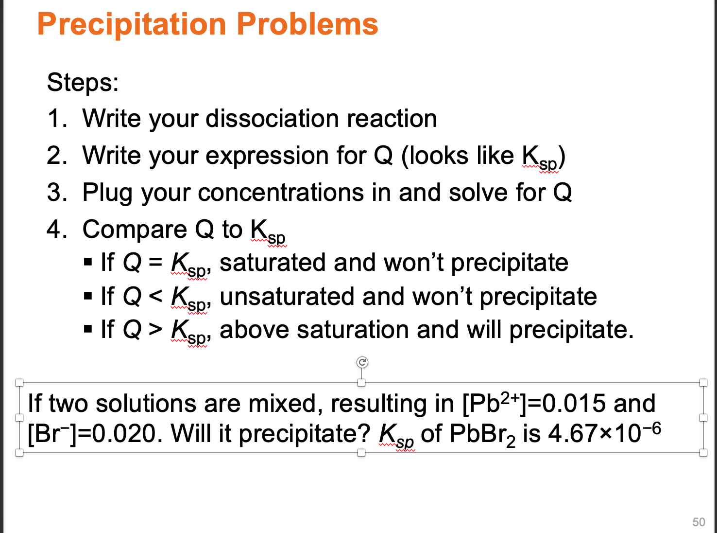 Solved Precipitation Problems Steps: 1. Write your | Chegg.com