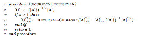 Solved *4. Cholesky factorisation 1 (a) Using the recursive | Chegg.com