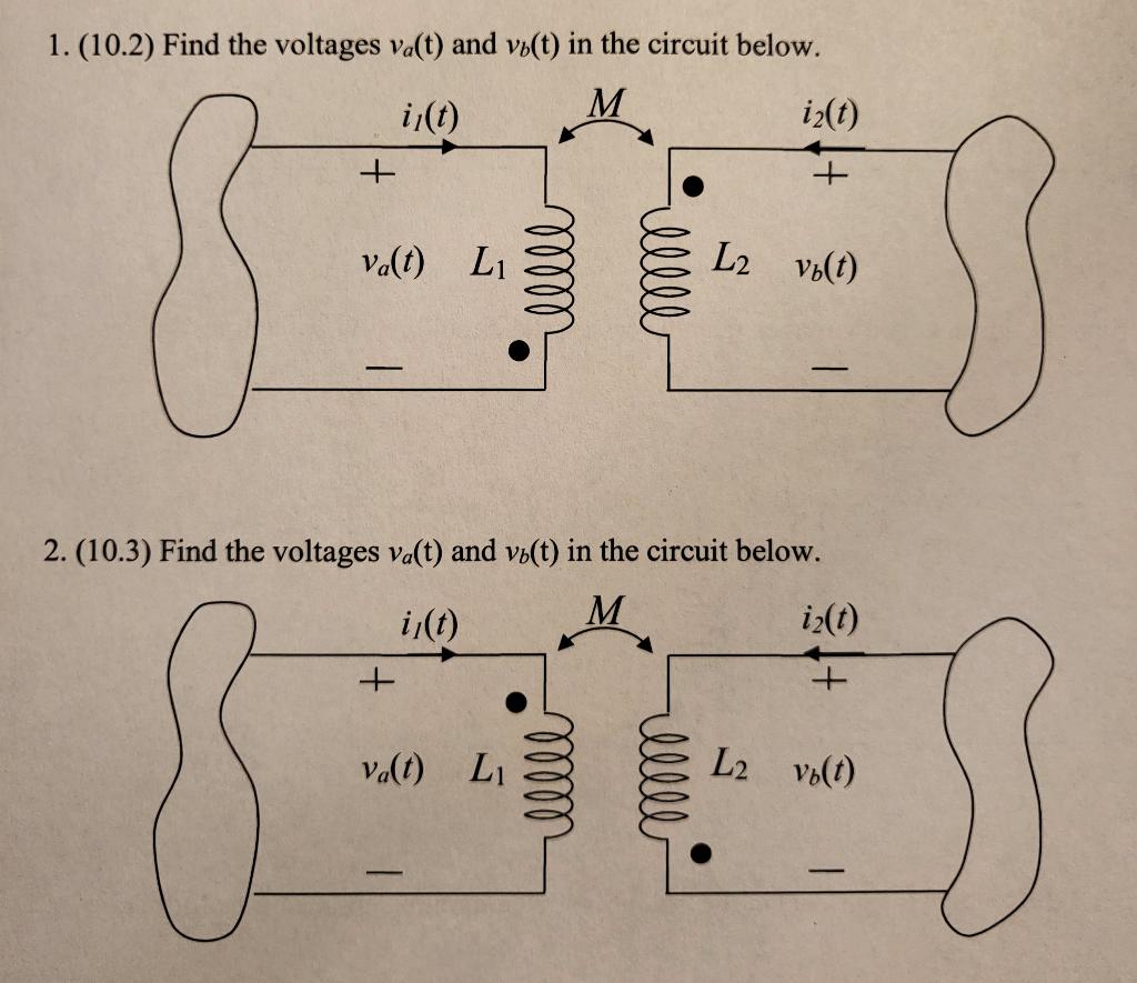 Solved 1. (10.2) Find the voltages va(t) and vb(t) in the | Chegg.com