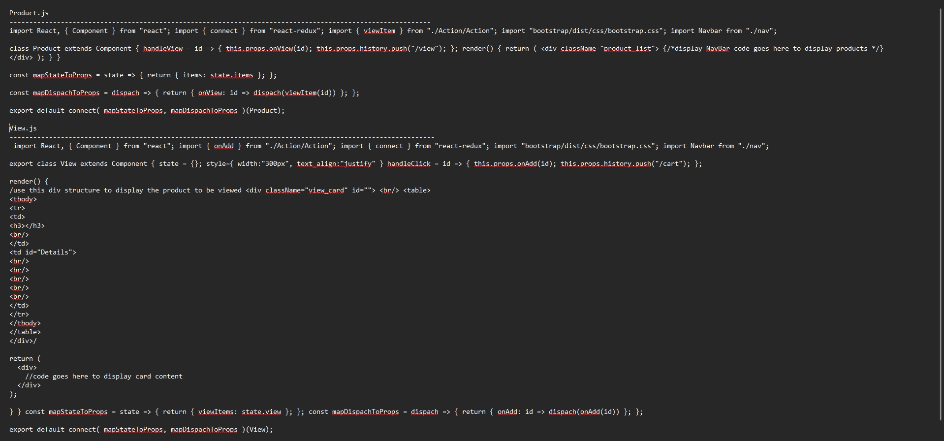 Solved Please provide the complete solution to this React | Chegg.com