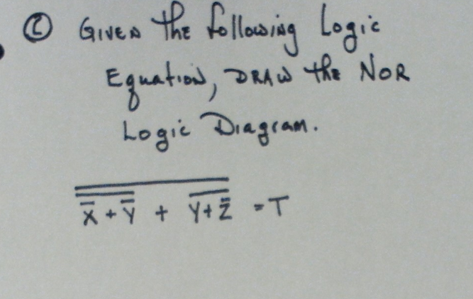 Solved Gives the following logic Equation, DRRw the NOR | Chegg.com