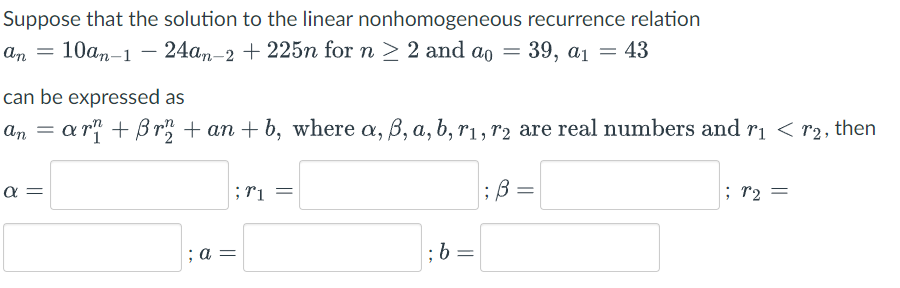 Solved Suppose that the solution to the linear | Chegg.com