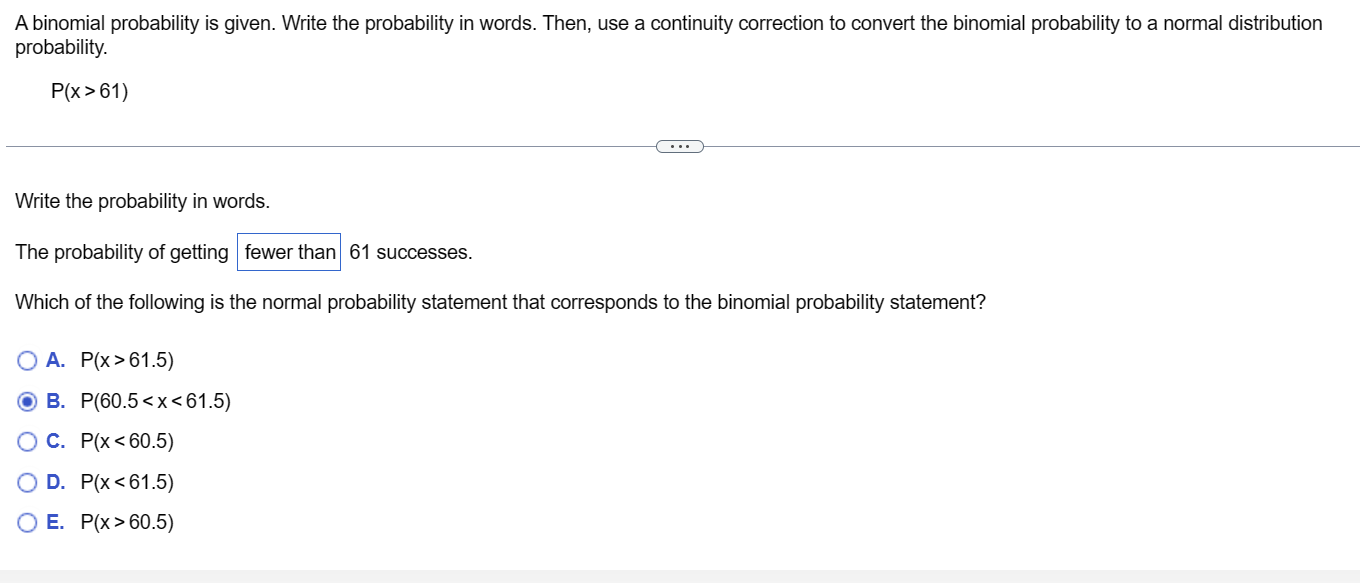 Solved A binomial probability is given. Write the | Chegg.com