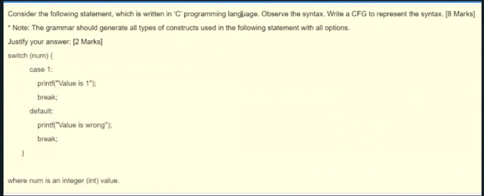 Solved Consider the following statement, which is written in | Chegg.com
