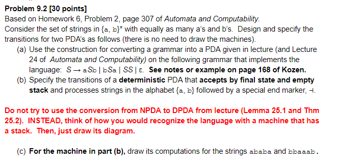 Solved Problem 9.4 [20 points] Modify the DPDA simulator | Chegg.com