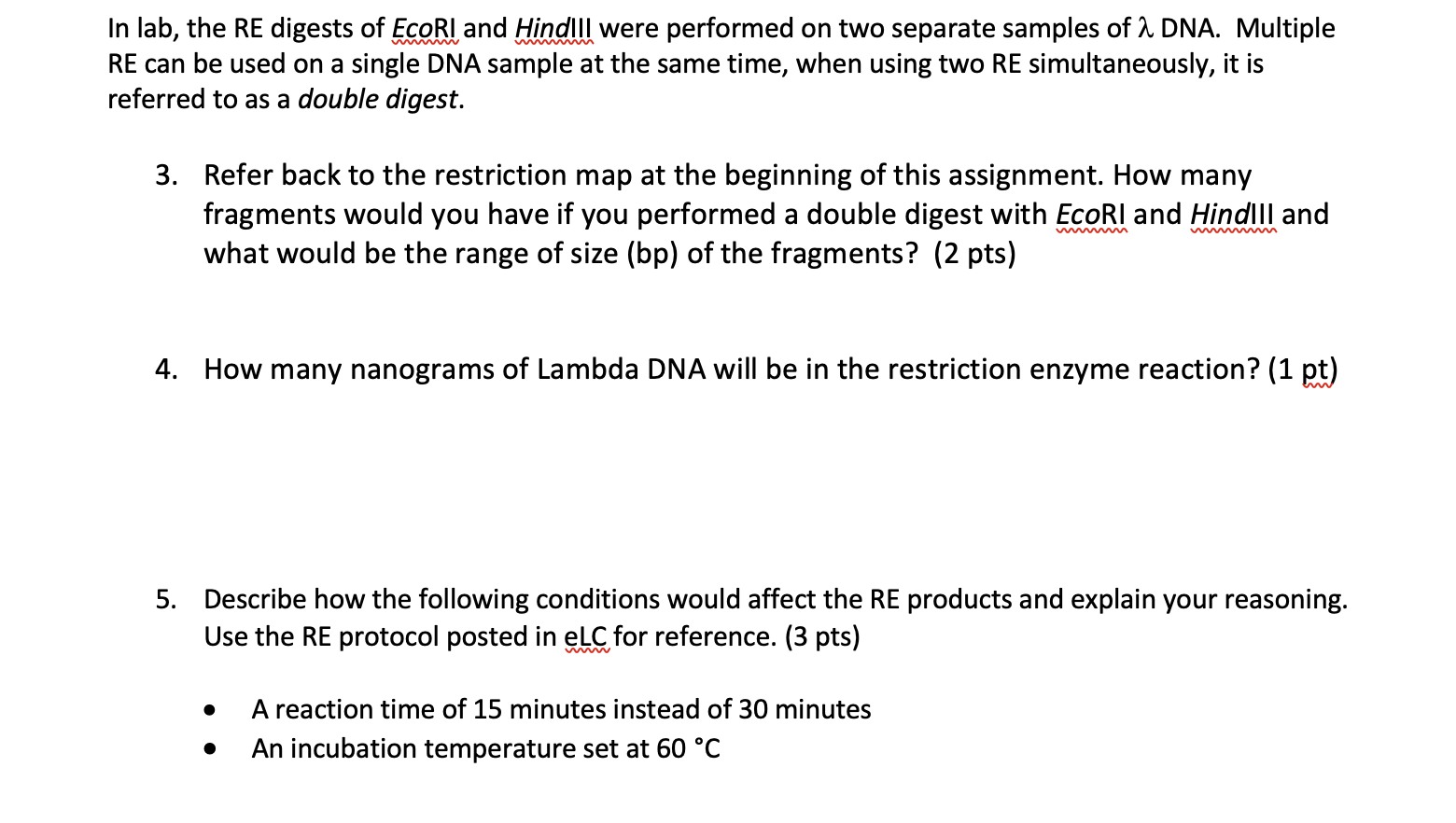 Solved Using what you've learned about restriction enzymes | Chegg.com