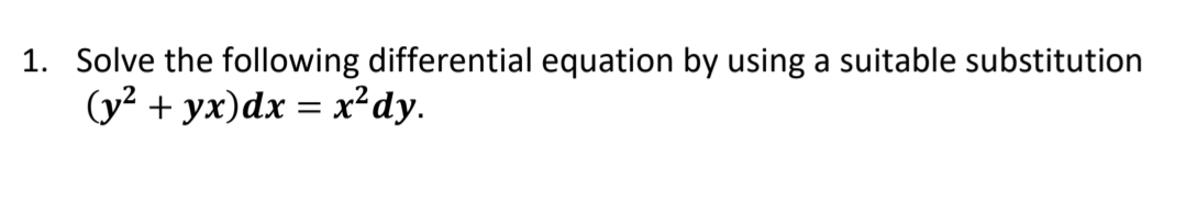Solved Solve the following differential equation by using a | Chegg.com