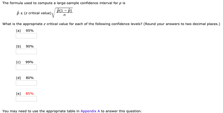 Solved The formula used to compute a large-sample confidence | Chegg.com