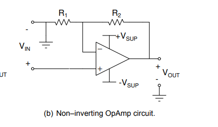 Solved . ﻿Design a non-inverting OpAmp circuit, ahoqn in | Chegg.com