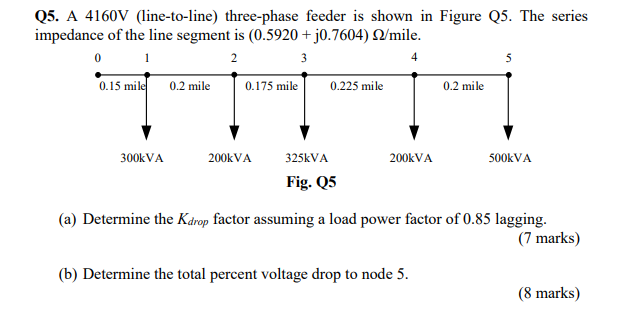 Solved 5. The series Q5. A 4160V (line-to-line) three-phase | Chegg.com
