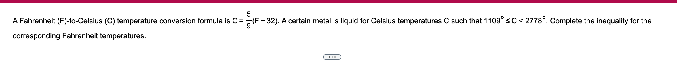 A Fahrenheit (F)-to-Celsius (C) temperature | Chegg.com
