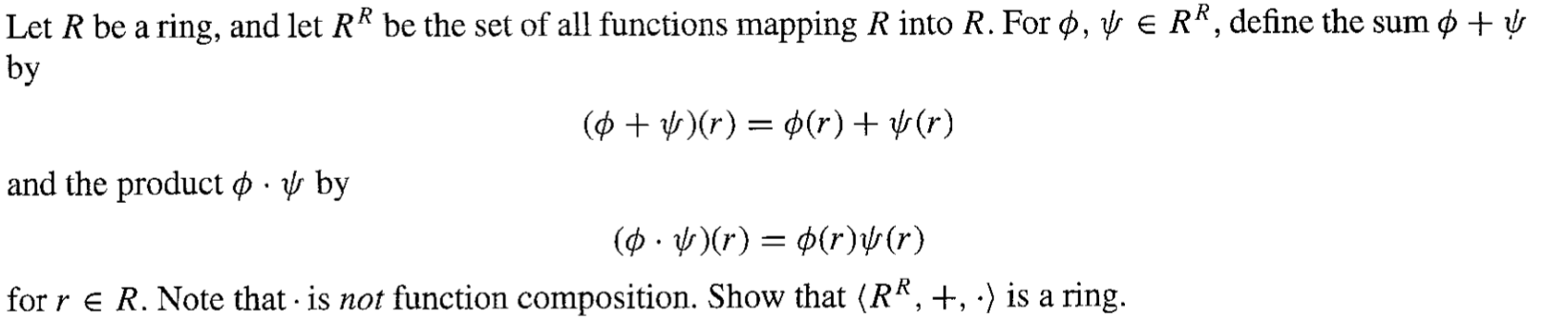 Solved Let R be a ring, and let RR be the set of all | Chegg.com