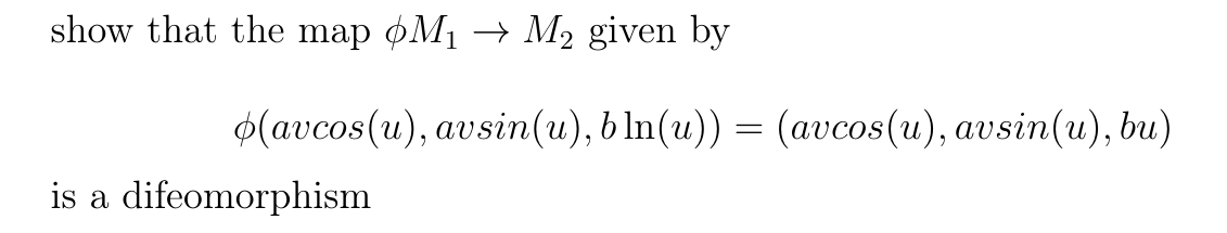 show that the map QM1 -> M2 given by (avcos(u), | Chegg.com
