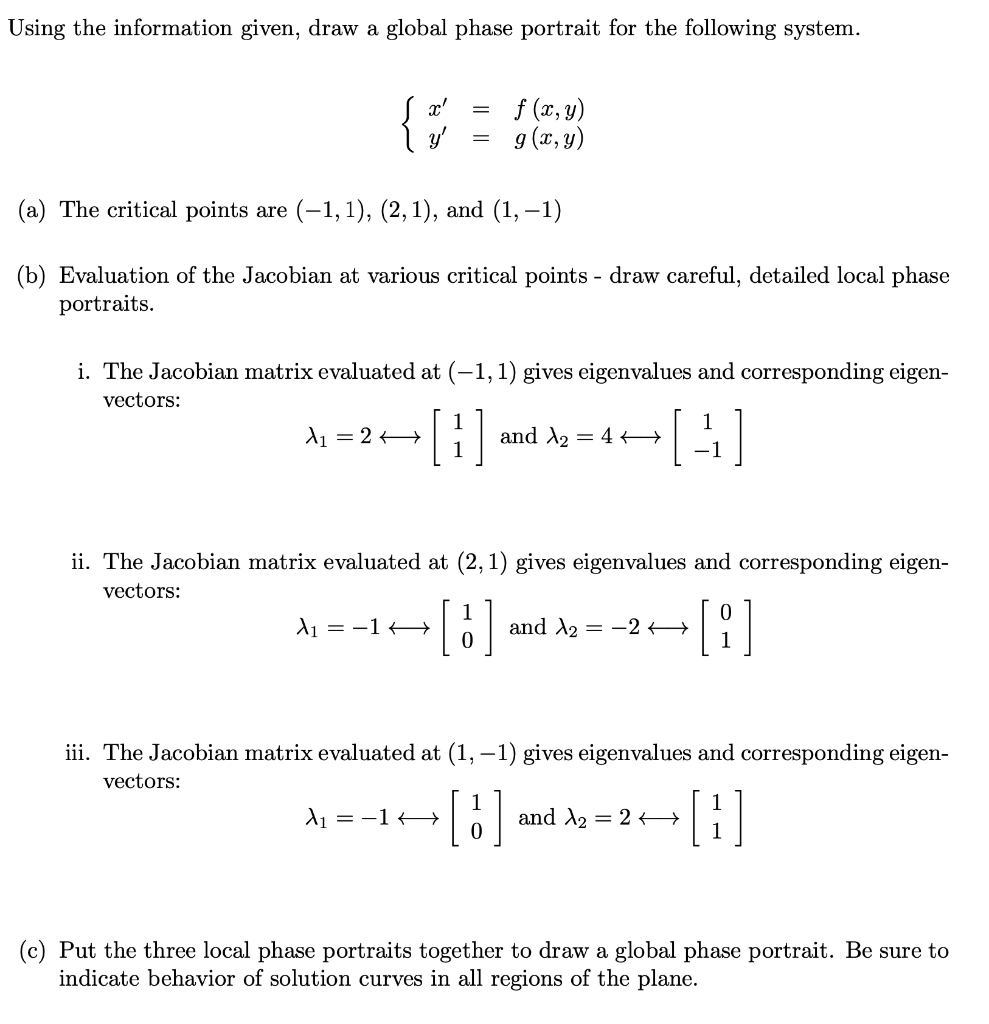 Solved Using the information given, draw a global phase | Chegg.com
