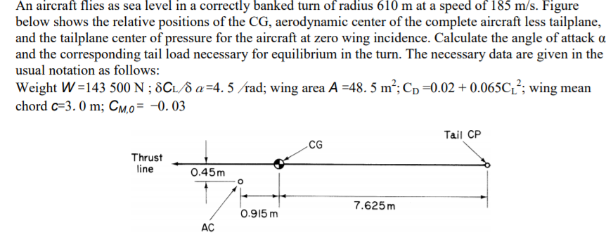 Solved An aircraft flies as sea level in a correctly banked | Chegg.com