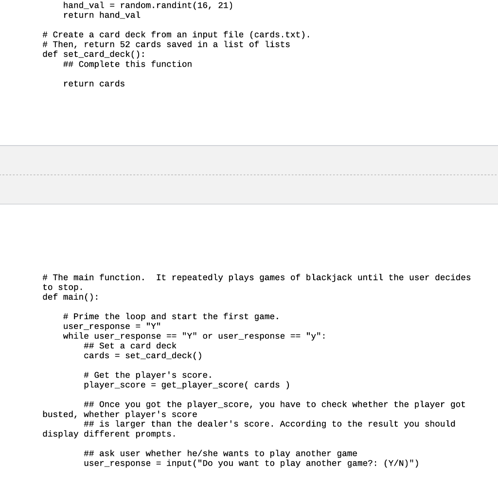 Solved This python... I have provided the cards.txt and the | Chegg.com