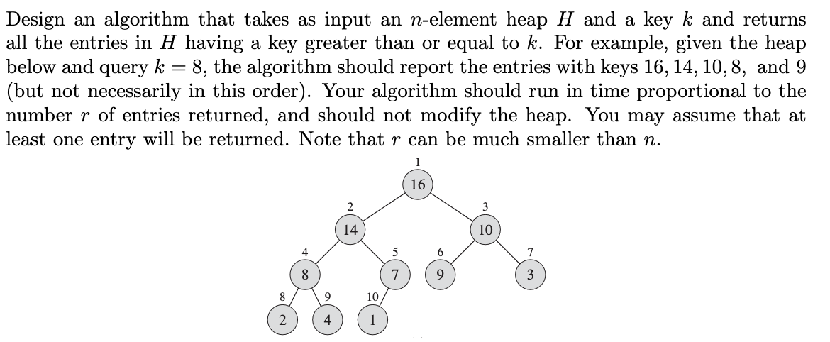 Solved • describe your algorithm using pseudocode, • argue | Chegg.com