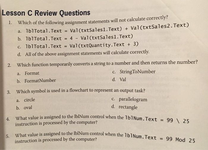 Solved Which of the following assignment statements will not | Chegg.com