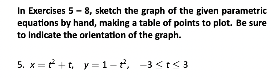 Solved In Exercises 5-8, sketch the graph of the given | Chegg.com