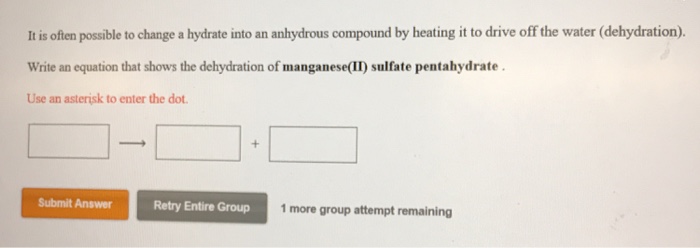 Solved ous con Write an equation that shows the dehydration | Chegg.com