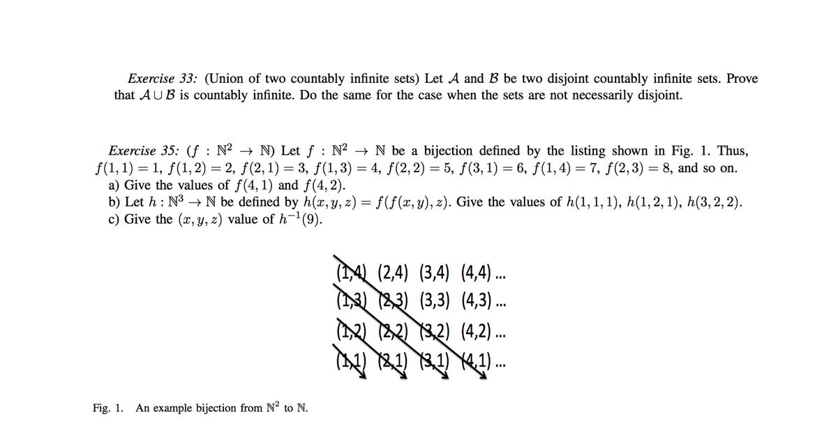 Solved Exercise 33: (Union of two countably infinite sets) | Chegg.com
