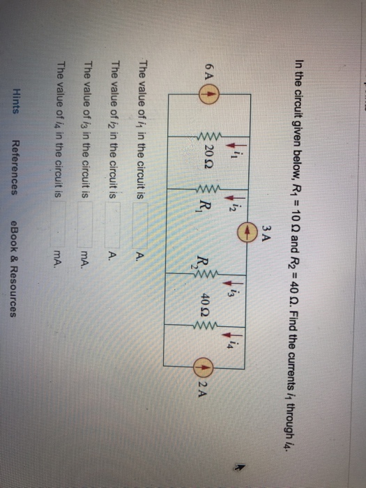 Solved In the circuit given below, R1 = 10 Ω and R2 = 40 Ω. | Chegg.com