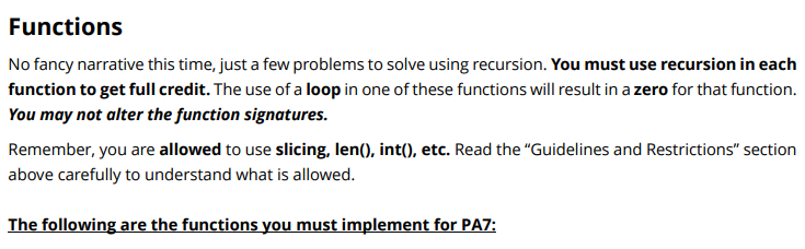 Solved I provided the restrictions and directions for the | Chegg.com