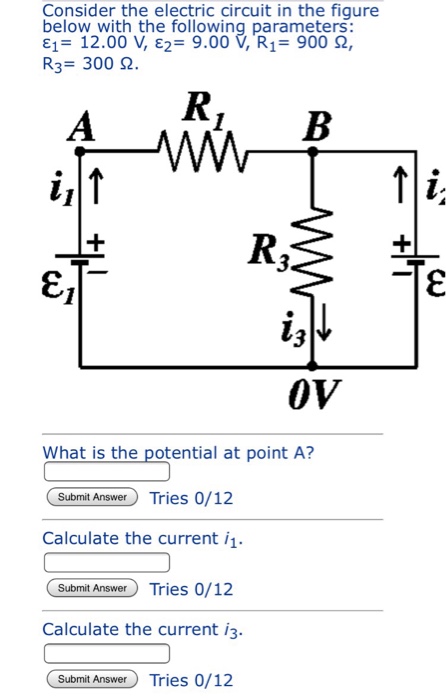 Solved Consider the electric circuit in the figure below | Chegg.com