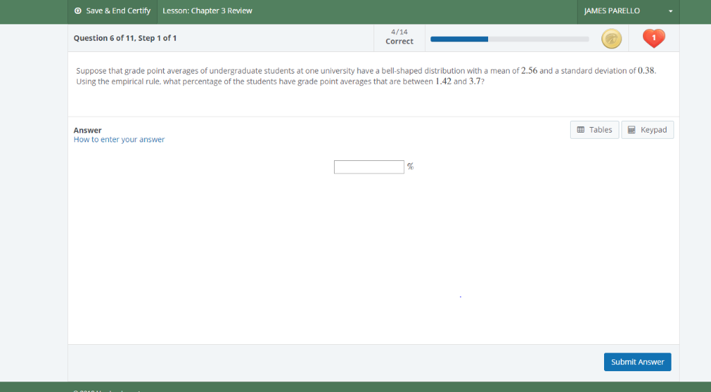 Solved Save & End Certify Lesson: Chapter 3 Review JAMES | Chegg.com