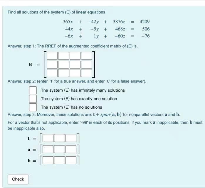 Solved Find All Solutions Of The System E Of Linear