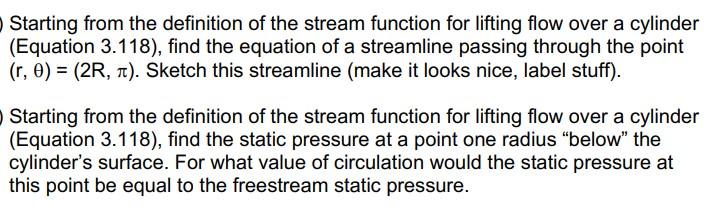Solved Starting from the definition of the stream function | Chegg.com