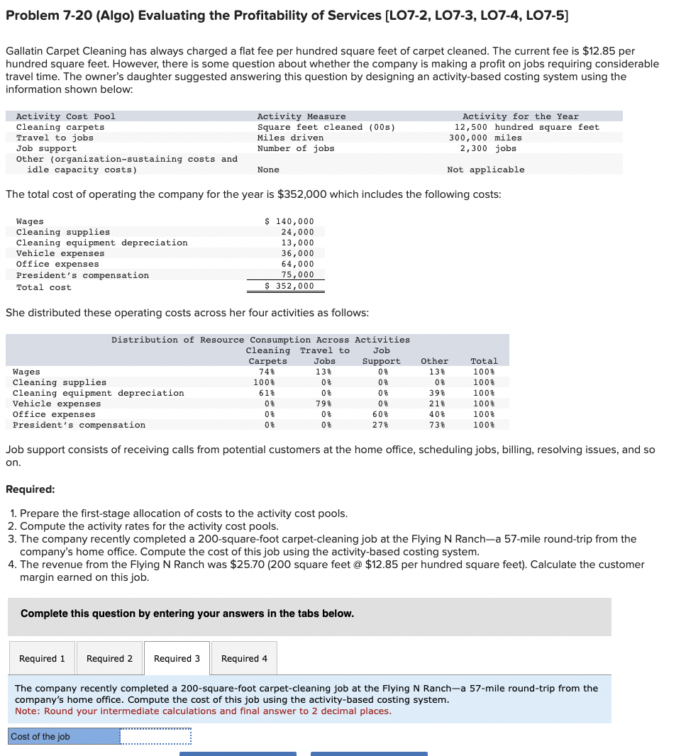 Problem 7-20 (Algo) Evaluating the Profitability of | Chegg.com