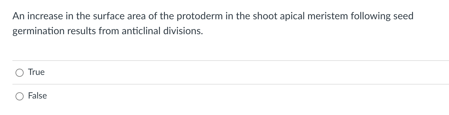 Solved An increase in the surface area of the protoderm in | Chegg.com