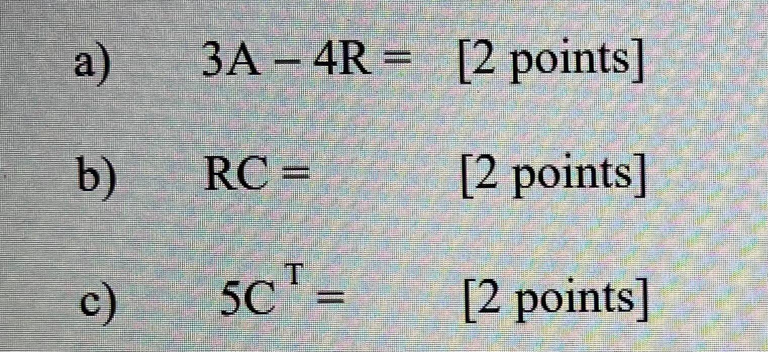Solved SHORT ANSWERS In each part evaluate the expression, | Chegg.com
