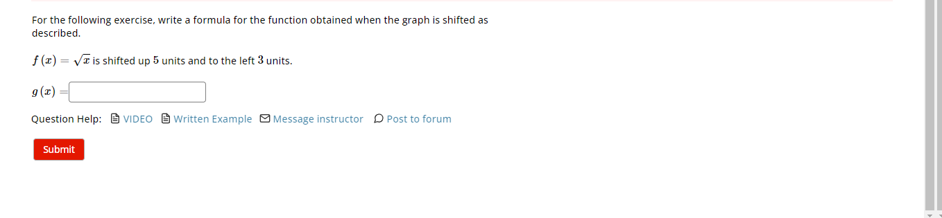Solved For The Following Exercise Write A Formula For The 7561