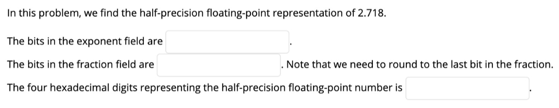 Solved In this problem, we find the half-precision | Chegg.com