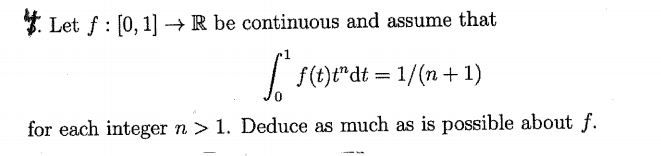 Solved 3. Let f : [0, 1] + R be continuous and assume that | Chegg.com