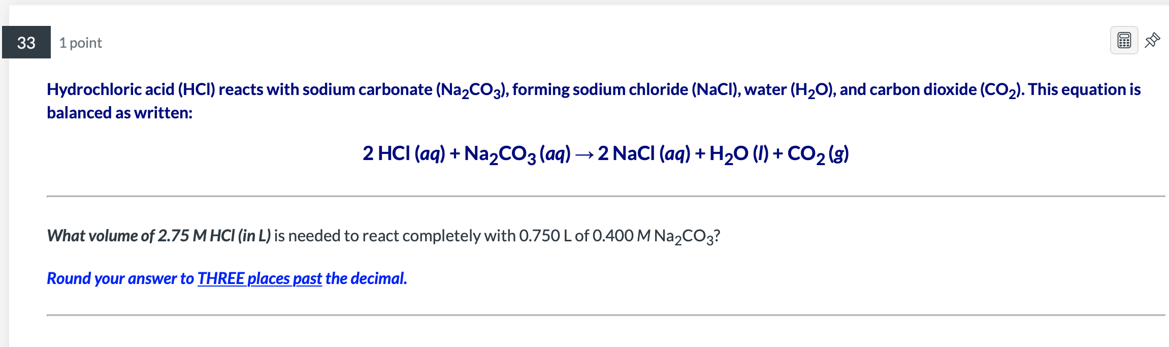 Solved Hydrochloric acid ( HCl) reacts with sodium carbonate | Chegg.com