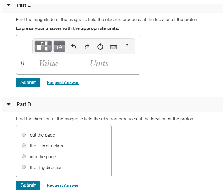 Solved Part A An electron and a proton are each moving at | Chegg.com