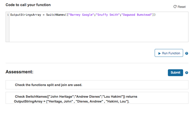 Solved Switching first names and surnames Write a function | Chegg.com
