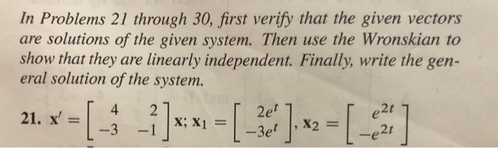 Solved In Problems 21 through 30, first verify that the | Chegg.com