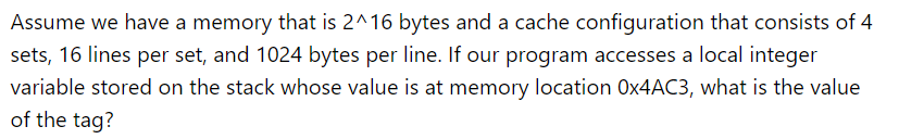 Solved Assume we have a memory that is 2^16 bytes and a | Chegg.com