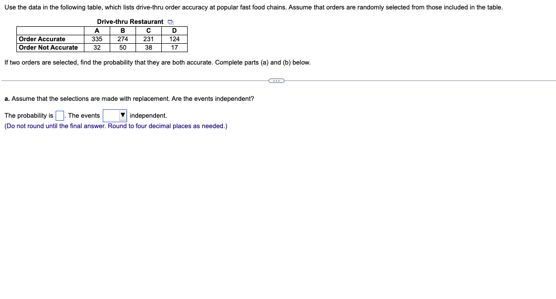Solved If two orders are selected, find the probability that | Chegg.com