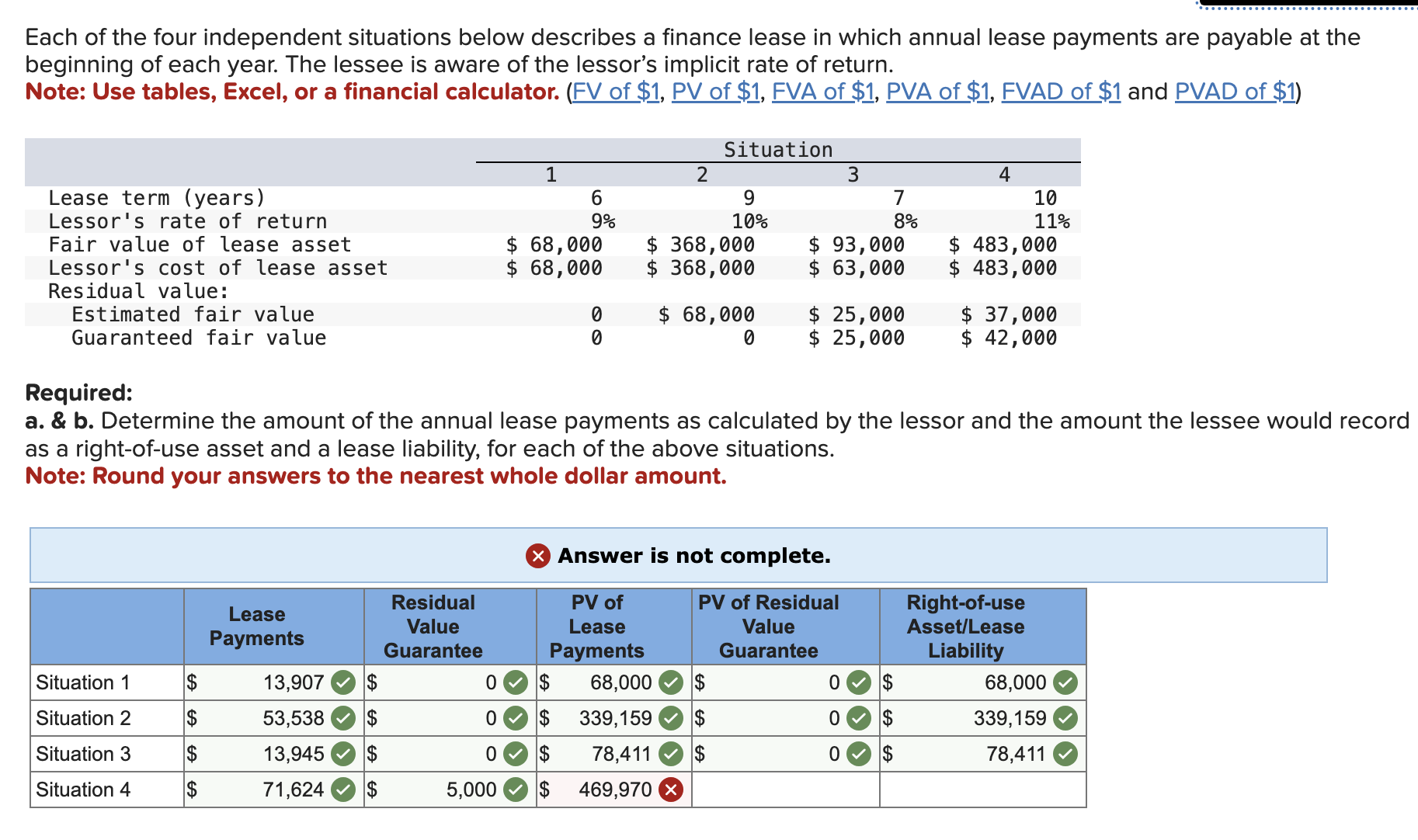 Solved Each of the four independent situations below | Chegg.com