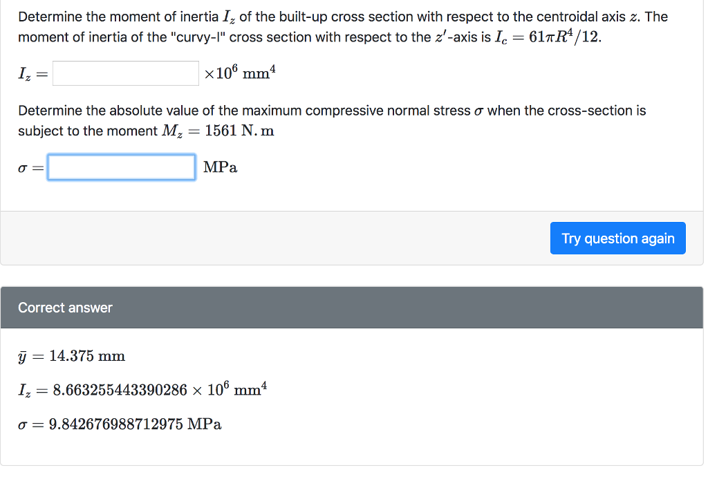 Solved A beam has the built-up cross section shown below. | Chegg.com