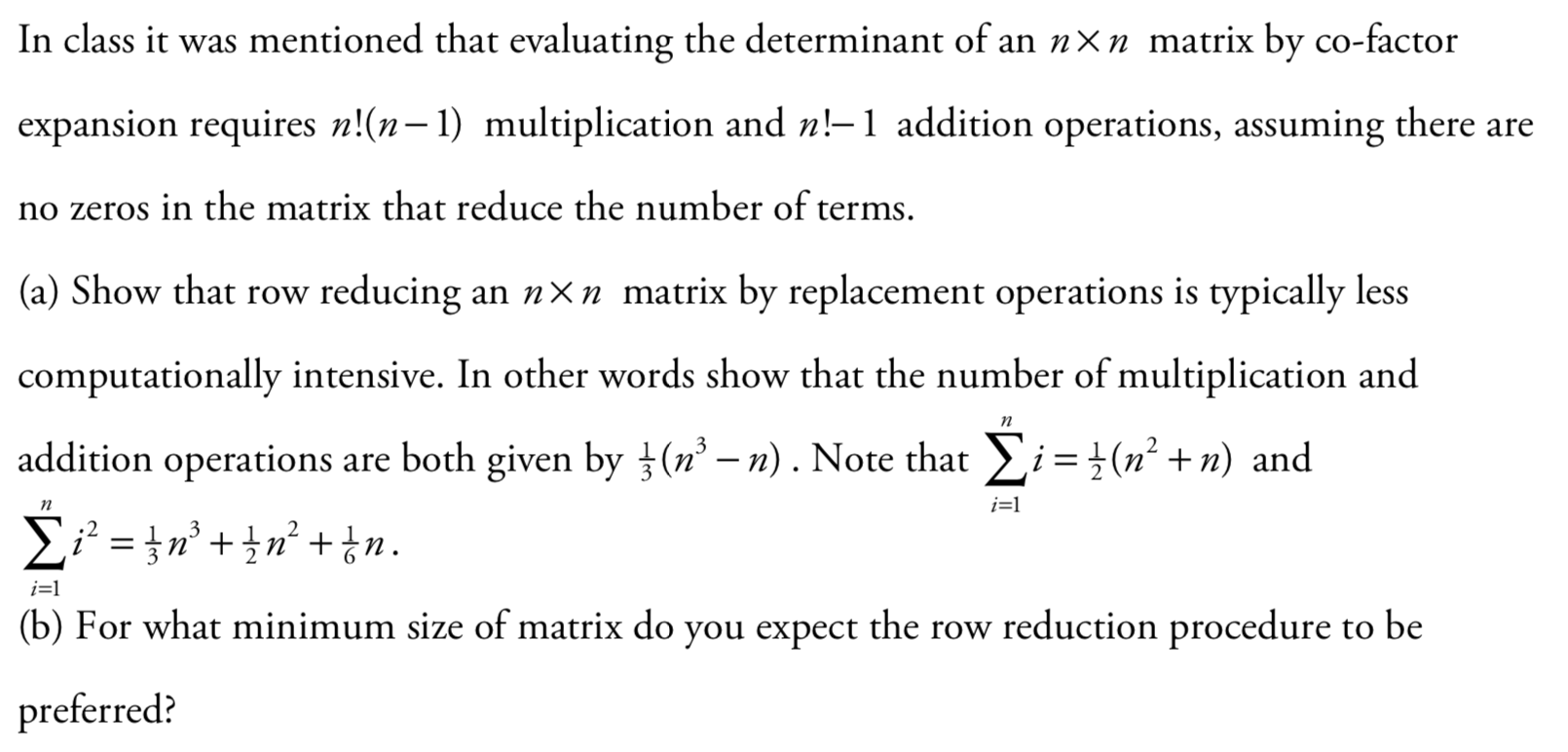Solved In class it was mentioned that evaluating the | Chegg.com