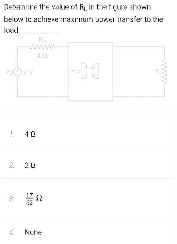 Solved Determine the value of RL in the figure shown below | Chegg.com
