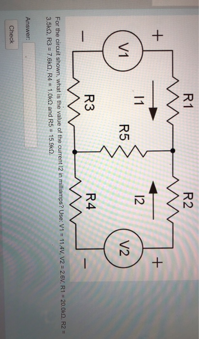 Solved R1 R2 1 12 V1 R5 V2 R3 R4 For the oircuit shown, what | Chegg.com