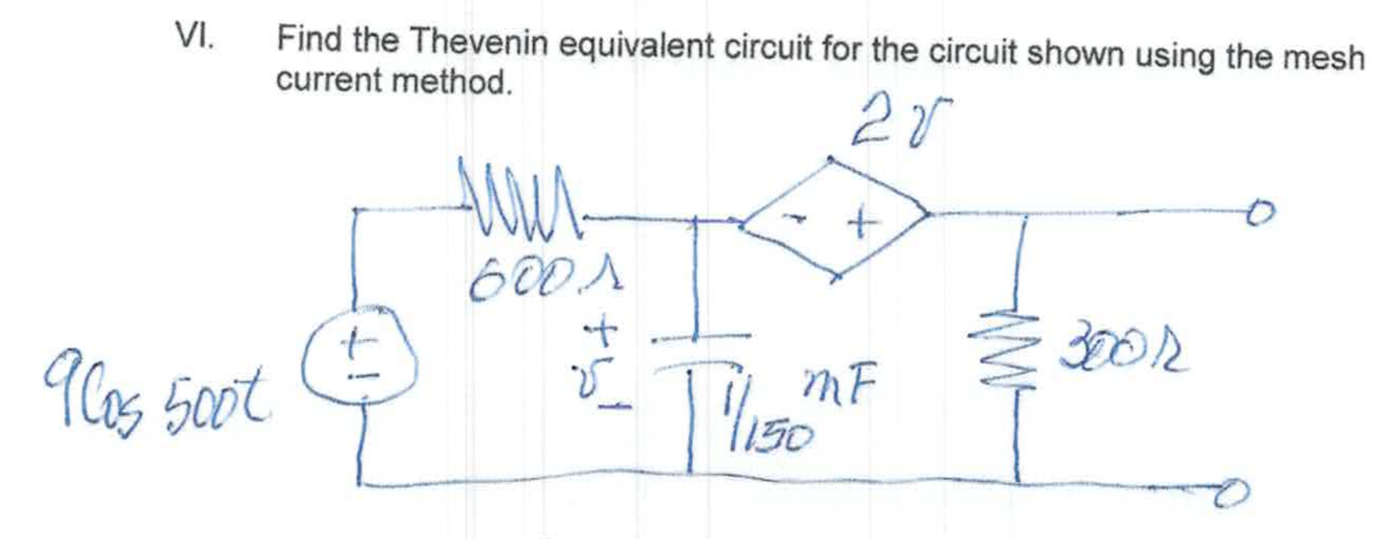 Solved I. Find the Thevenin equivalent circuit for the | Chegg.com